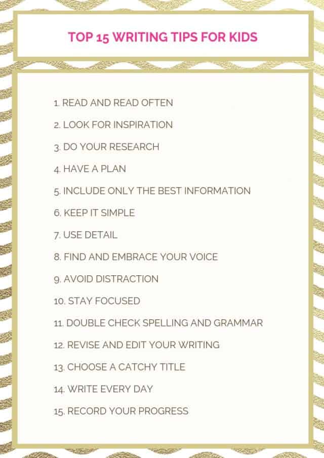 Kids Writing Tips – 15 Best Creative Writing Tips For Children ...